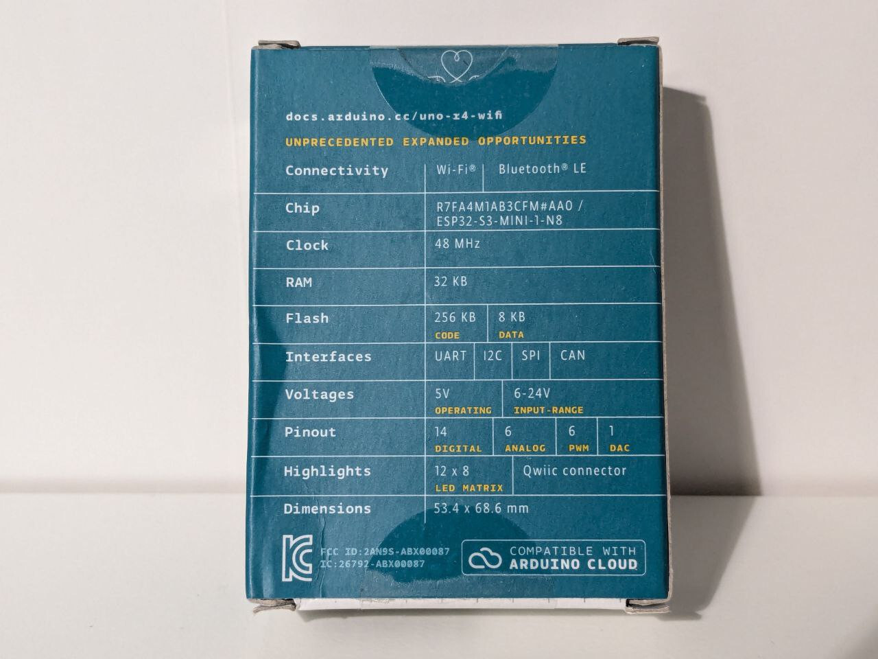 Arduino Uno R4 Wifi Abx00087 Renesas Ra4m1 Esp32 S3 Supply