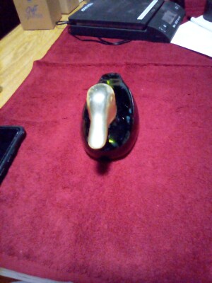 Vintage Collectible AVON Glass Duck Bottle 7 1/4" long 3 1/2" tall pre ...