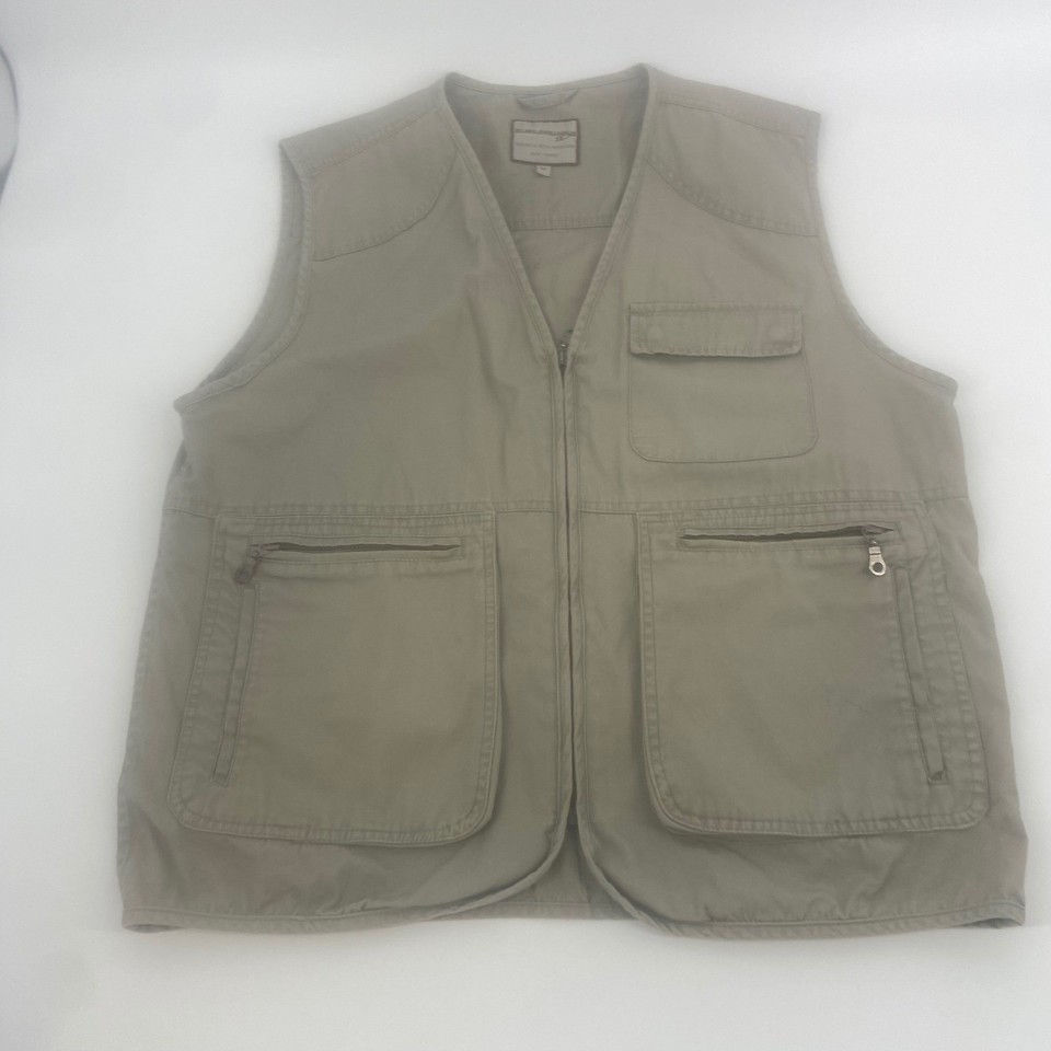 Men's J.M. O'Collum New Basic Fishing/ Utility Vest Size M Khaki ...