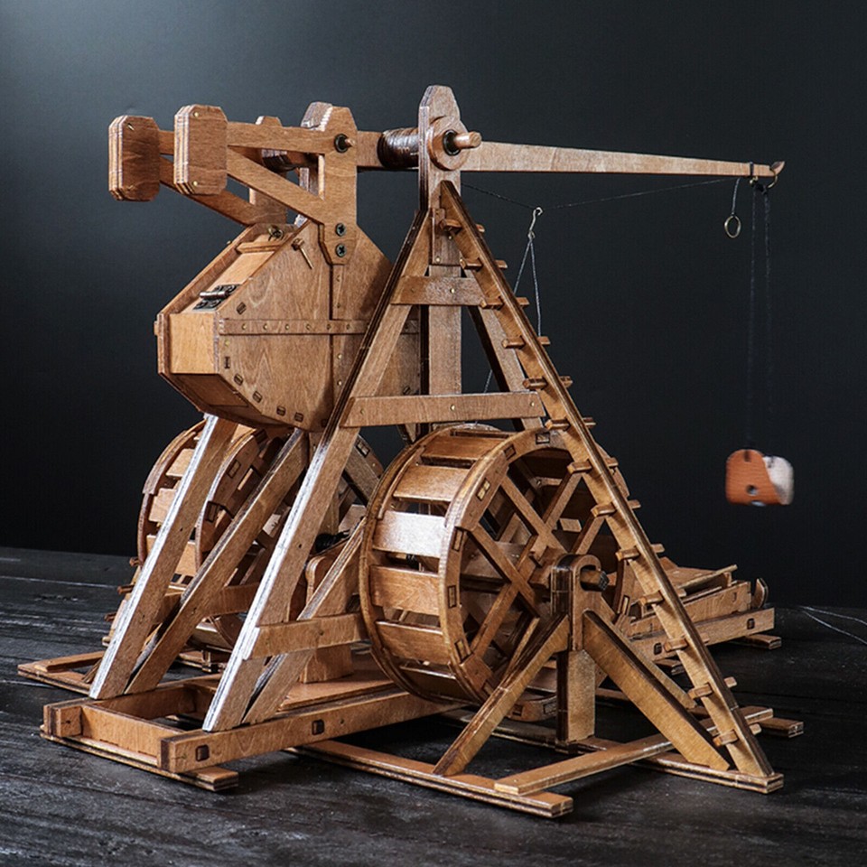 Large Medieval Trebuchet Wooden Model Kit Wood Construction Kit 380*300 ...