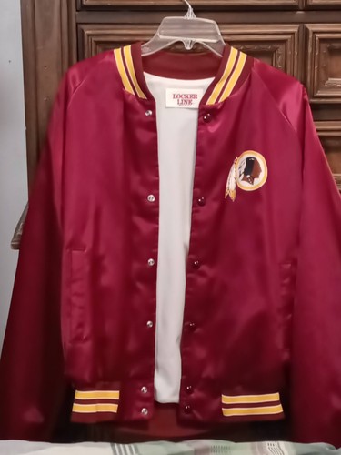 Vintage Washington Redskins Locker Line SATIN JACKET Sz Large Made In ...