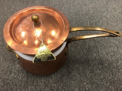 Vintage B&M Douro Copper / Brass Double Boiler with Porcelain Insert | eBay