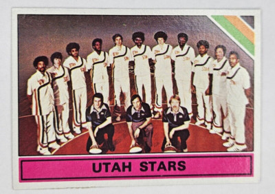 1975-76 Topps #329 Utah Stars Team Checklist Moses Malone MISCUT ERROR ...