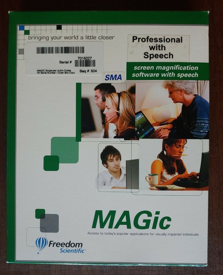 MAGIC SCREEN MAGNIFICATION SOFTWARE WITH SPEECH BY FREEDOM SCIENTIFIC ...