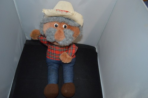 Shotgun Red Plush Doll Vintage 14" Southern straw hat denim J9 | eBay