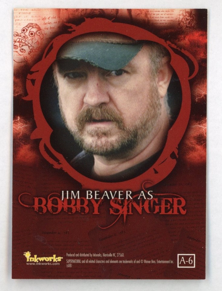 Inkworks Jim Beaver As Bobby Singer Auto Supernatural Connections A-6 ...