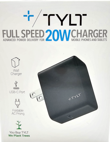 TYLT 20W USB-C Universal Fast Wall Charger Black | eBay