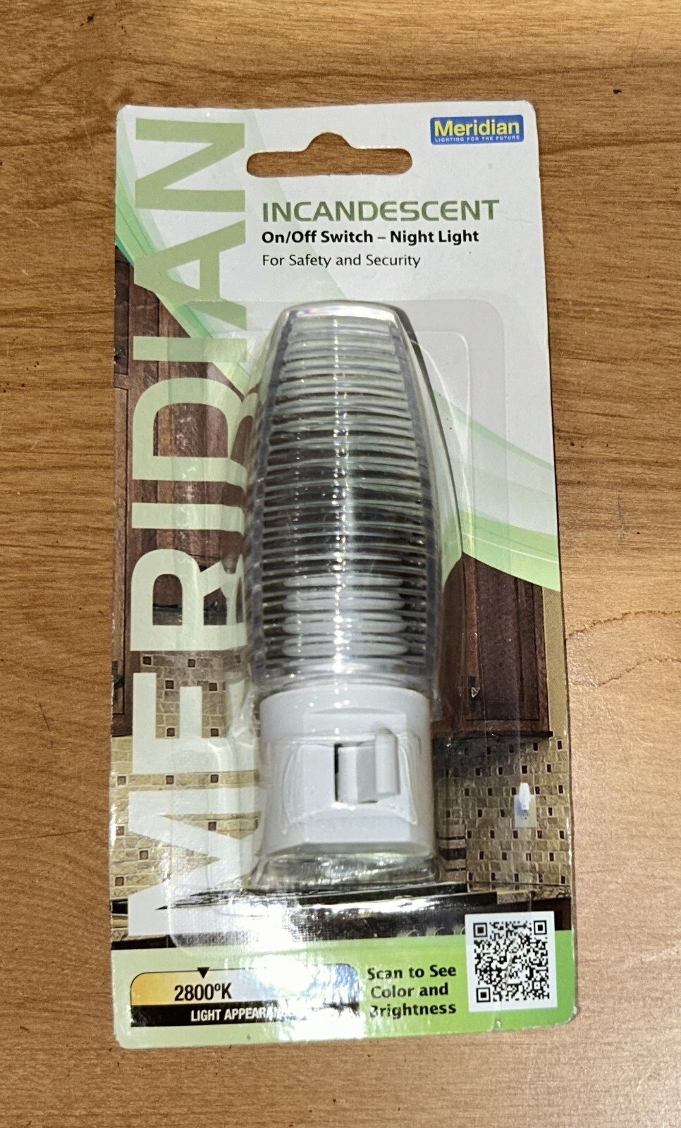 Incandescent Security Night Light Manual on off Switch Plug in Clear ...