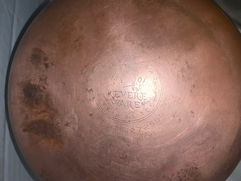 Vintage Revere Ware 1801 Copper Bottom Cookware Set Of 2 Pots 1 Qt 2 QT ...
