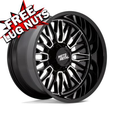 22 inch 22x10 Moto Metal MO809 STINGER Black Machined wheels 6x5.5 ...