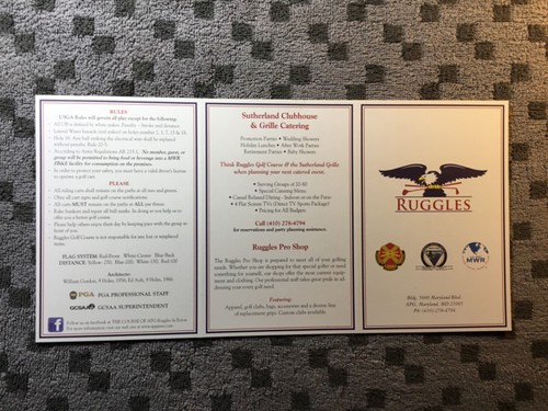 Ruggles Golf Course. Maryland, MD. Golf Scorecard. | eBay