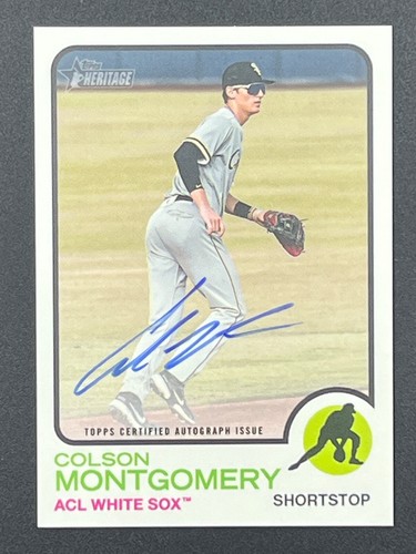 COLSON MONTGOMERY 2022 Topps Heritage Minors Real One Auto Chicago ...