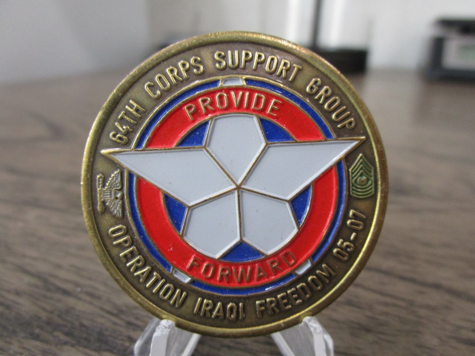 Army 64th Corps Support Group OIF Provide Forward Iraq Challenge Coin ...