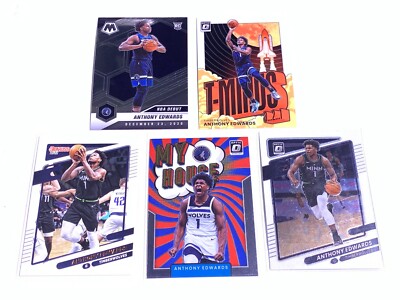 Anthony Edwards NBA Minnesota Timberwolves Rookie, Insert 5 Card Lot | eBay