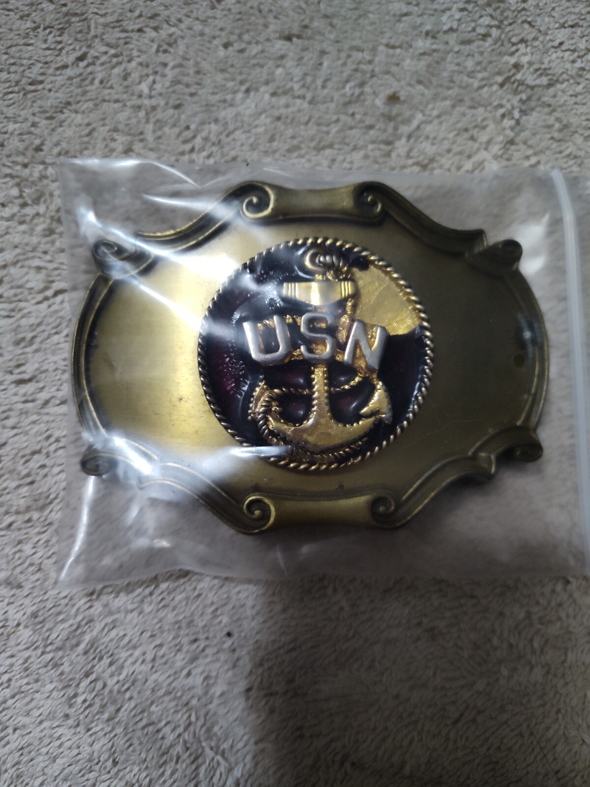 VINTAGE (1978) USN Belt Buckle by Raintree - Gem