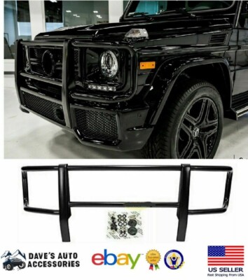 G63 Black Brush Guard Amg Grille Bumper Bar Kit Front Tube G-Wagon G500 ...