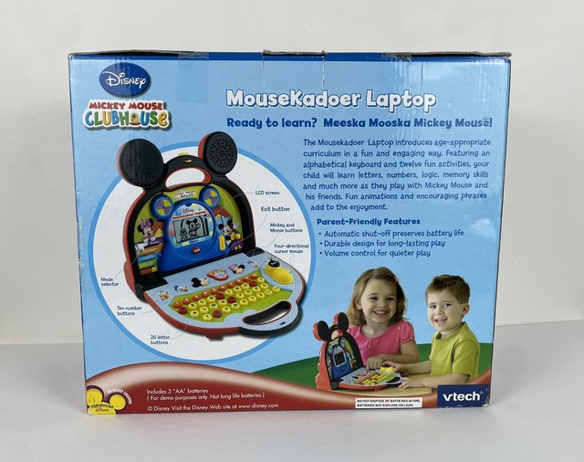 VTech Mickey Mouse Club House Mousekadoer Laptop 12 Learning Activities ...