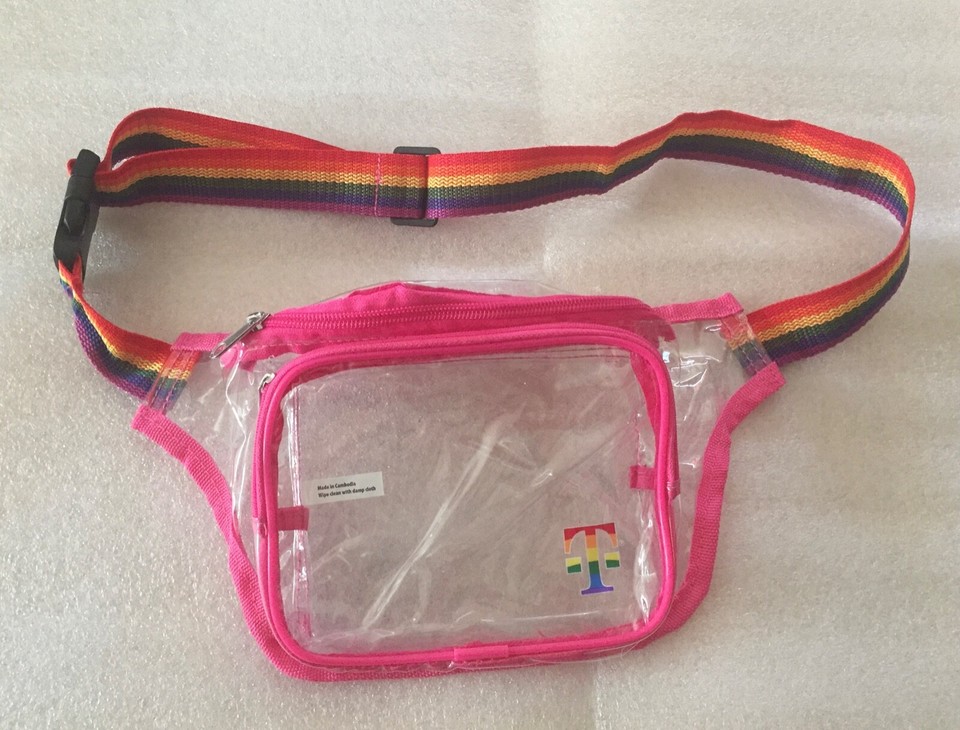 T-Mobile Tuesday Fanny Pack See Thru Clear Gay Pride Rainbow Belt - Lot ...