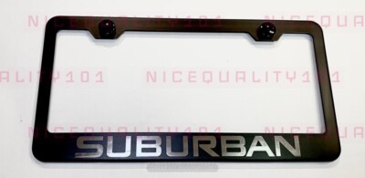 Laser Engraved Etched Suburban Stainless Steel License Plate Frame | eBay