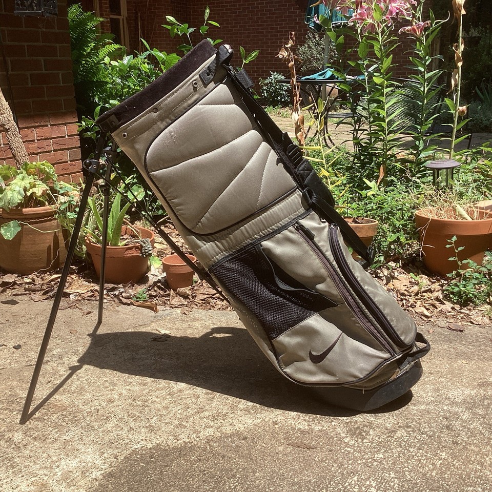 Nike Golf Bag 5 Way Gray Izzo Dual Strap Carry Stand Golf Bag | eBay
