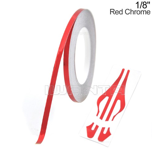 1/8" 3mm Red Chrome Pinstriping Pin Stripe DIY Line Vinyl Decal Sticker ...
