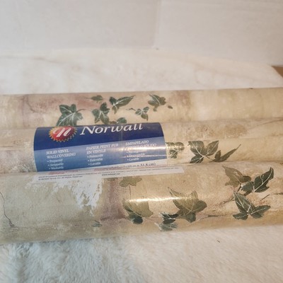 Norwall Wall Covering Wallpaper Prepasted Strippable Vinyl Lot Of 3 Ivy ...