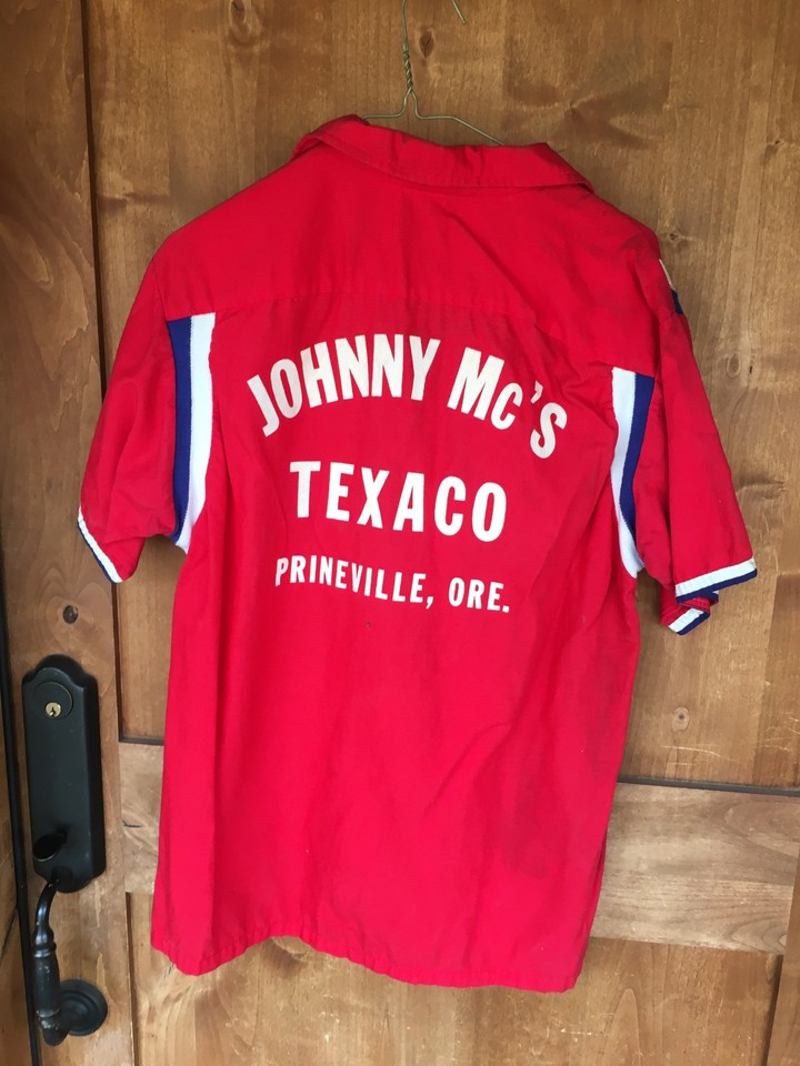 VINTAGE BOWLING TEXACO SHIRT JOHNNY MC'S PRINEVILLE OREGON HILTON | eBay