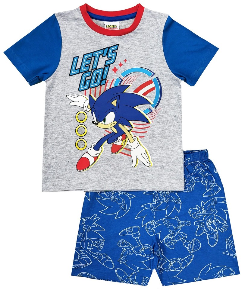 Boys Sonic the Hedgehog Short Personalised Pyjamas Gamer Gaming Pyjamas ...