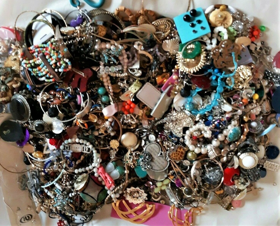 Unsearched Tangled Jewelry Pounds Parts Piece DIY Repurpose Dress Up ...