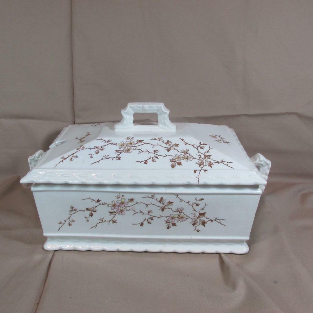 Vintage Mercer China Ironstone Large Covered Handled Vegetable Dish ...