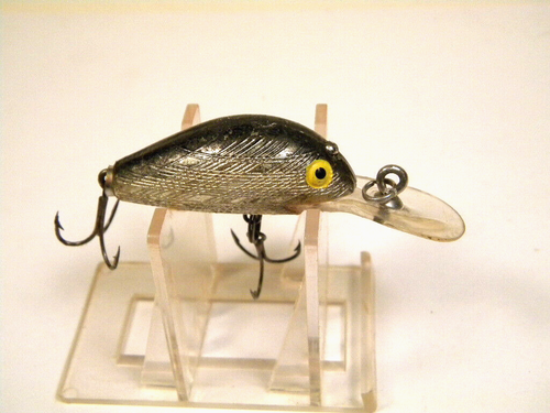 Vintage Little Scooper Humpback Black Chrome crankbait lure | eBay
