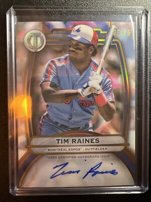 Tim Raines Topps 2025 Tribute Auto /75 Autograph Montreal Expos TA-TR ...