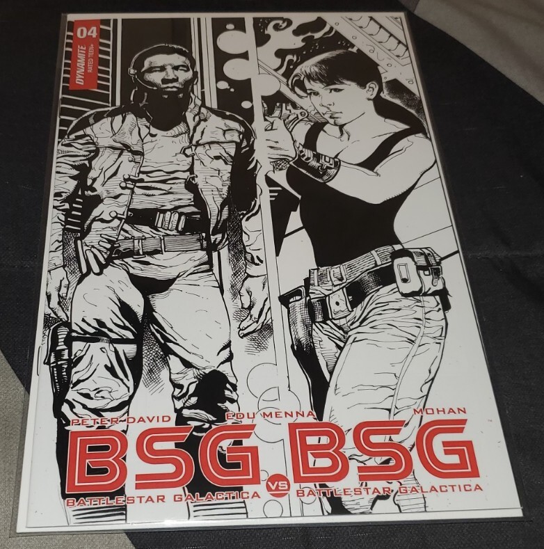 BSG vs BSG #4 ROBERTO CASTRO BOOMER SPLIT B&W COVER (BATTLESTAR ...