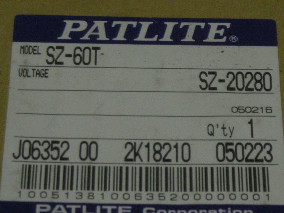 Patlite SZ-60T Pre-assembled mounting set with SZ-011 surface-mounting ...