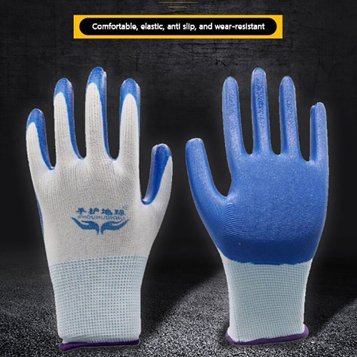 1 Pair Nylon Coated Gloves Non-Slip Work Gloves Outdoors Anti Static ...