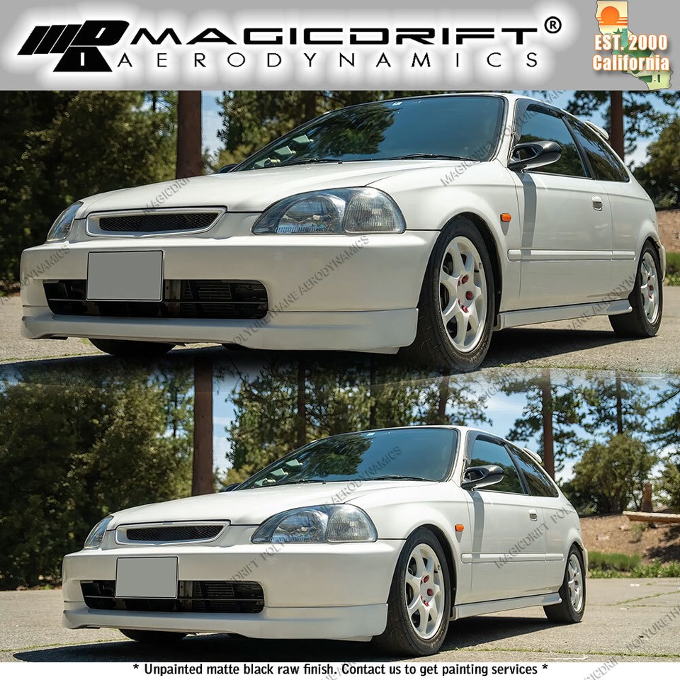 For 96-98 Honda Civic EK9 CTR Japan Type R Style Front Bumper Chin ...