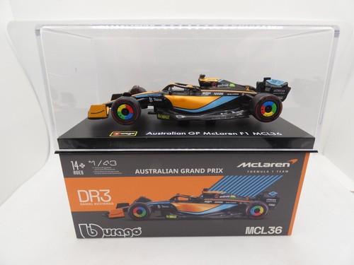 Mclaren F1 MCL36 Daniel Ricciardo #3 Australia GP 2022 1/43 Bburago F1 + pilote | eBay