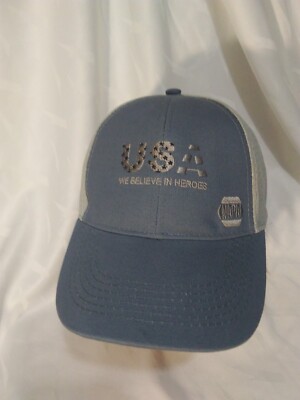 NAPA - USA We Believe In Heroes Adjustable Gray Mesh Baseball Cap Hat ...