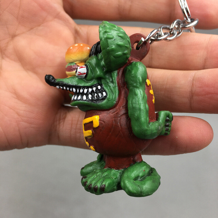 Rat Fink Key Chain Ed Roth Big Daddy Color Charm Charapin Custom Action ...