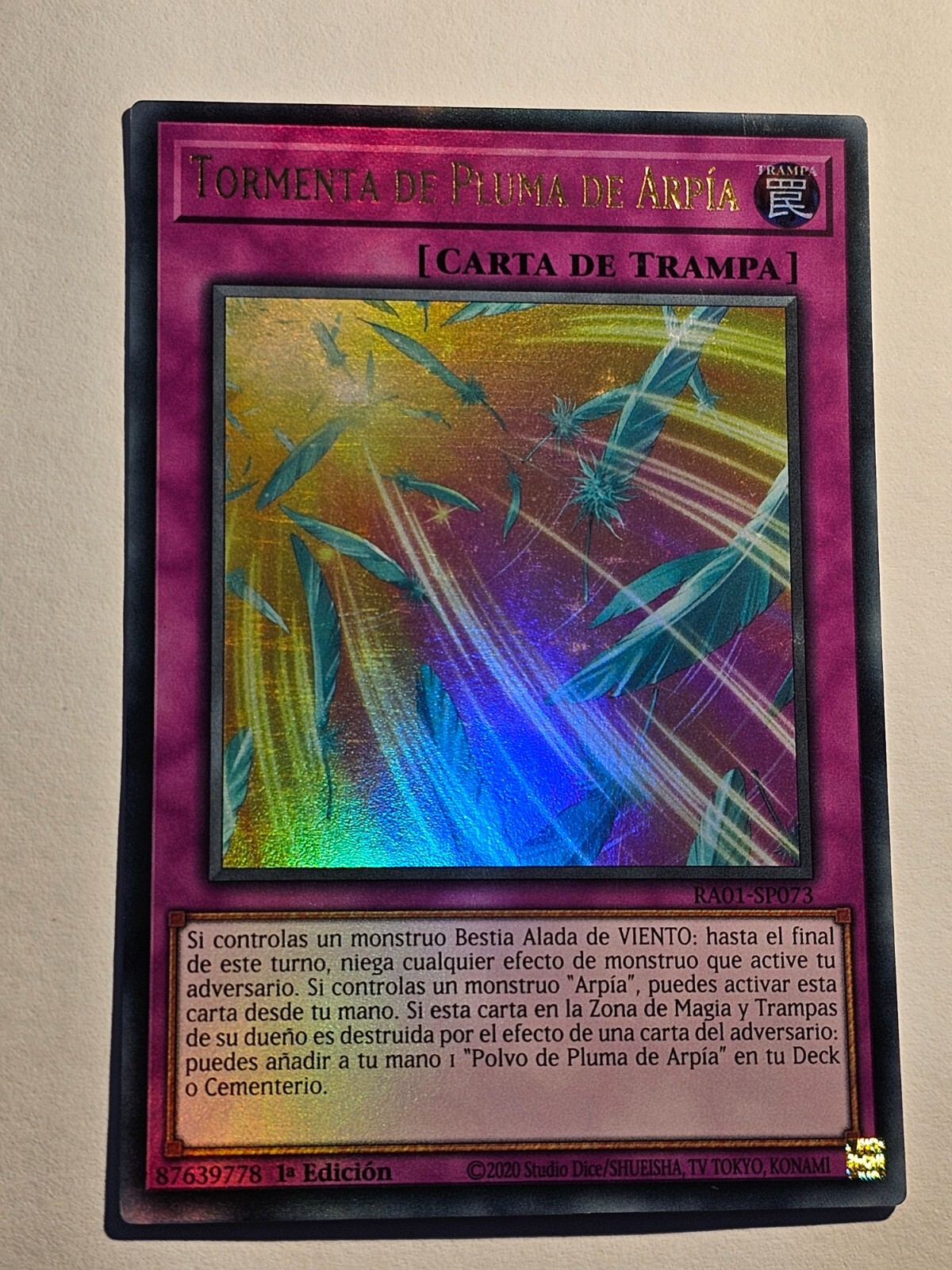 Harpie's Feather Storm (V.2 - Ultra Rare) YUGIOH RA01 SPANISH 1st ED NM ...