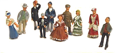 10 Standing Victorian Edwardian UNPAINTED OO Scale Langley Models Kit ...