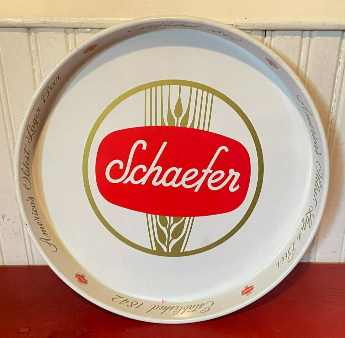 Vintage Schaefer America's Oldest Lager Beer 12" Metal Serving Tray | eBay