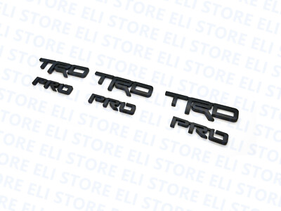 3 SETS TRD Pro Emblem 4Runner FJ Cruiser Tundra Tacoma Black Metal ...
