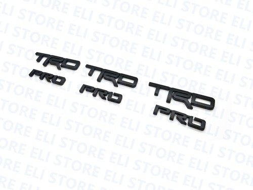 3 SETS TRD Pro Emblem 4Runner FJ Cruiser Tundra Tacoma Black Metal ...