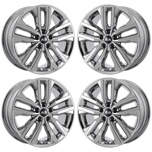 18" KIA OPTIMA PVD BRIGHT CHROME-C WHEELS RIMS FACTORY OEM 74707 2014 ...