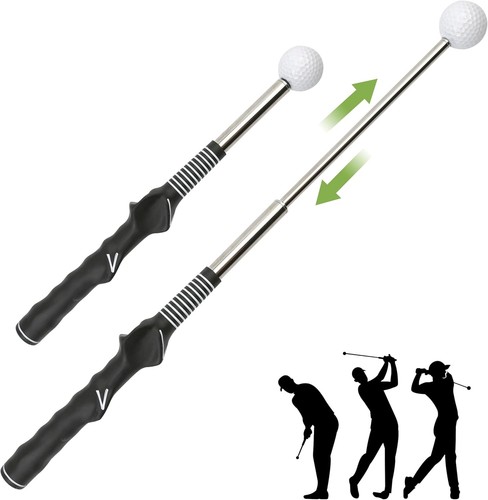 Golf Swing Training Aid Trainer Club, Right-Handed Flexible Retractable ...