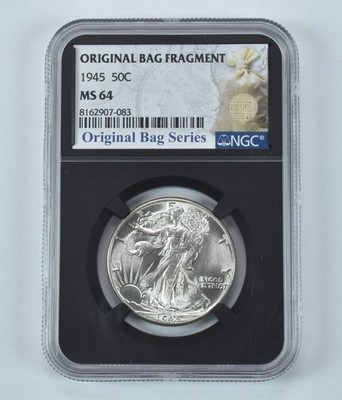 1945 Walking Liberty Half Dollar Original Bag Fragment MS64 NGC *3245 ...