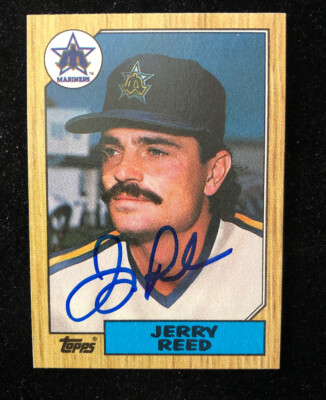 JERRY REED 1987 TOPPS AUTOGRAPHED SIGNED AUTO BASEBALL CARD 619 ...