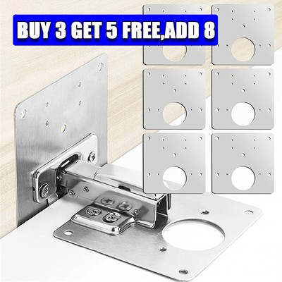 Cabinet Hinge Repair Plate Fixer Cupboard Wardrobe Door Kit With ...