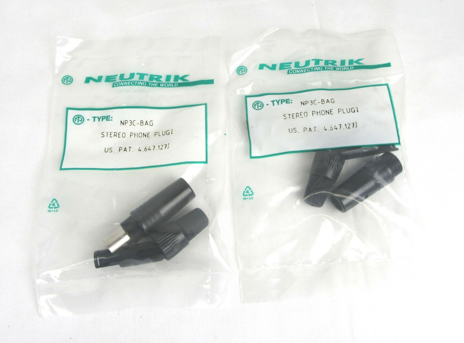 Neutrik NP3C-BAG TSR Stereo Phone Plug Connector Set of 2 - NOS, Free ...